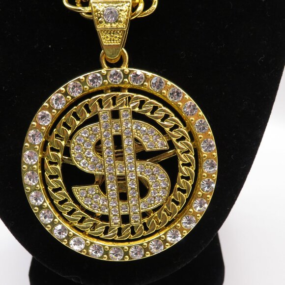 Accessories | Costume Gold Tone Chain Spinner Sign Necklace | Poshmark